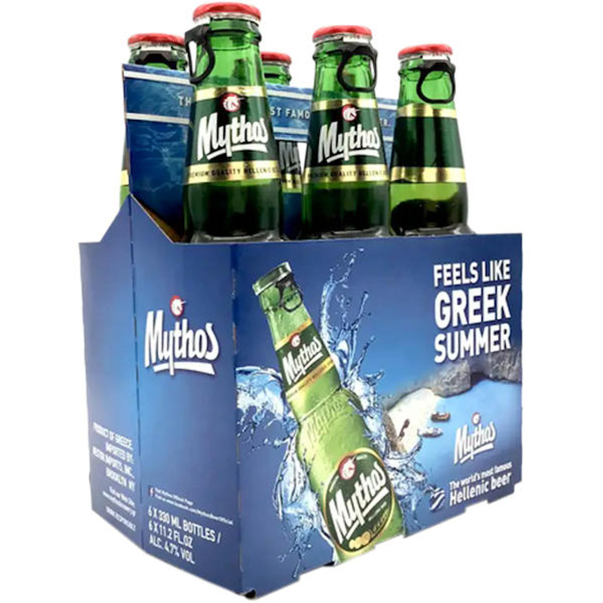 Mythos Premium Hellenic Beer 6pk Bottle — MacArthur Beverages