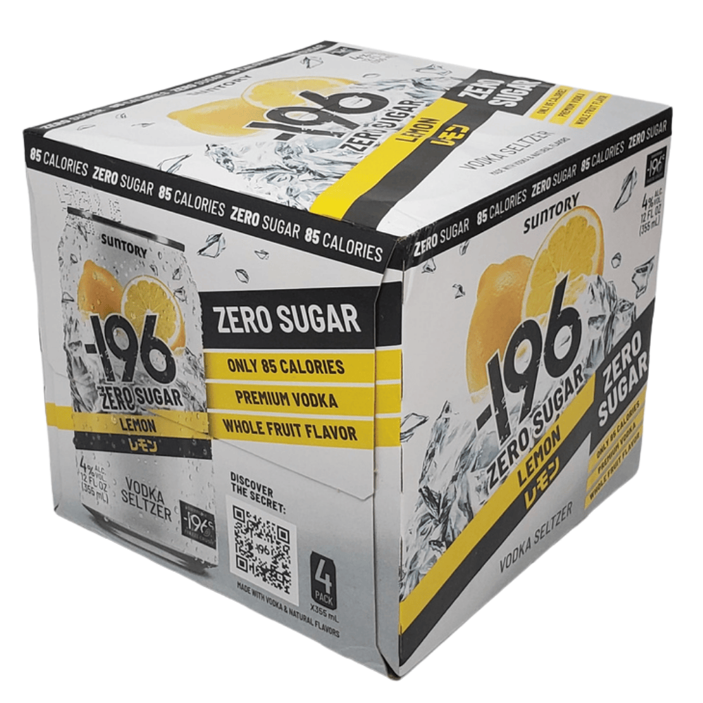 Suntory Minus -196 Lemon Zero Sugar Vodka Seltzer 4pk — MacArthur Beverages
