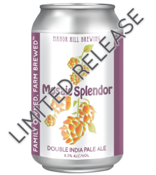 Manor Hill Brewing - Mosaic Splendor IPA 6pk can. MacArthur Beverages