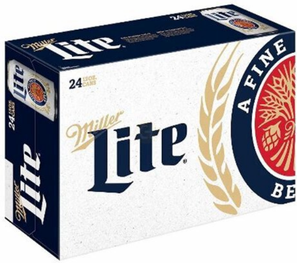 Miller Lite 24pk Suitcase cans. MacArthur Beverages