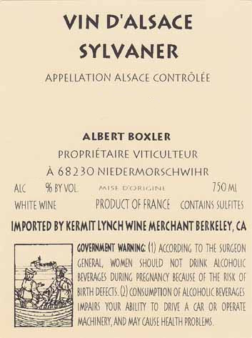 2020 Albert Boxler - Sylvaner. MacArthur Beverages