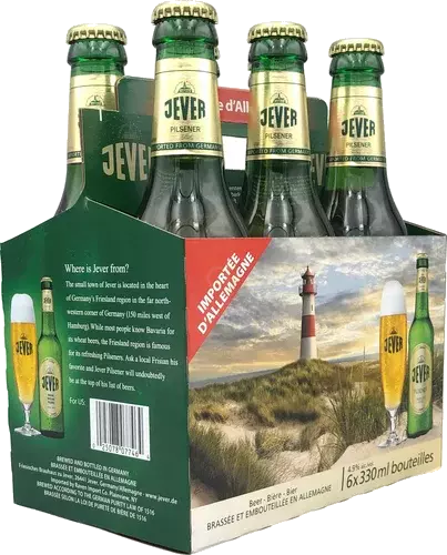Jever Pilsener 6pk bottle. MacArthur Beverages